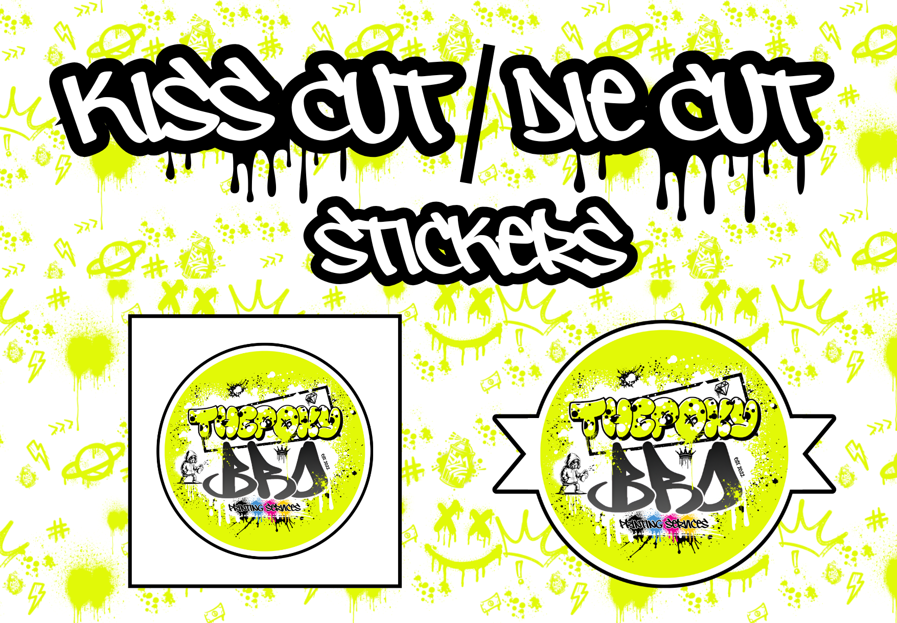 Kiss Cut or Die Cut Round Stickers – THEPOXYBRO